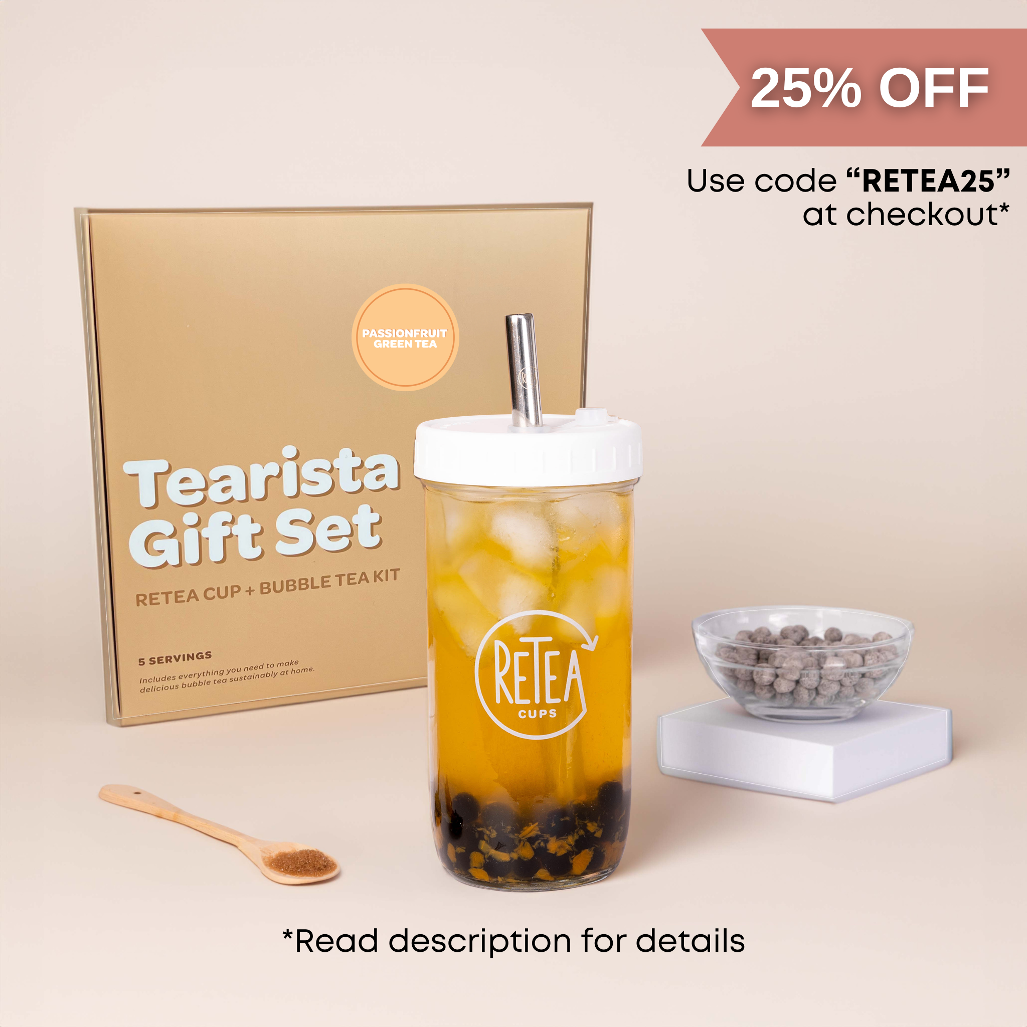 DIY Passionfruit Green Tea Boba Kit with Reusable Cup |Toronto, Canada ...